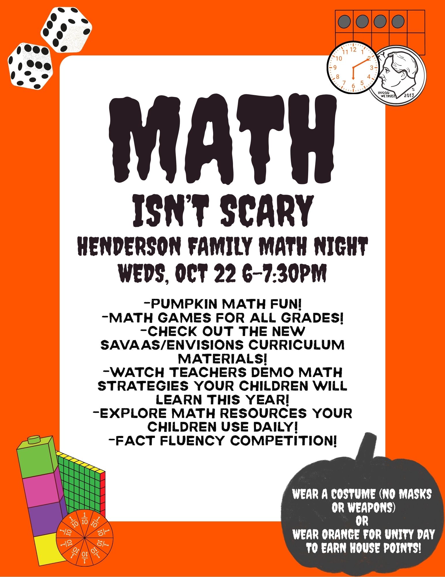 Math Family Night on Wednesday, October 22, 2025 6:00 - 7:30 PM ...