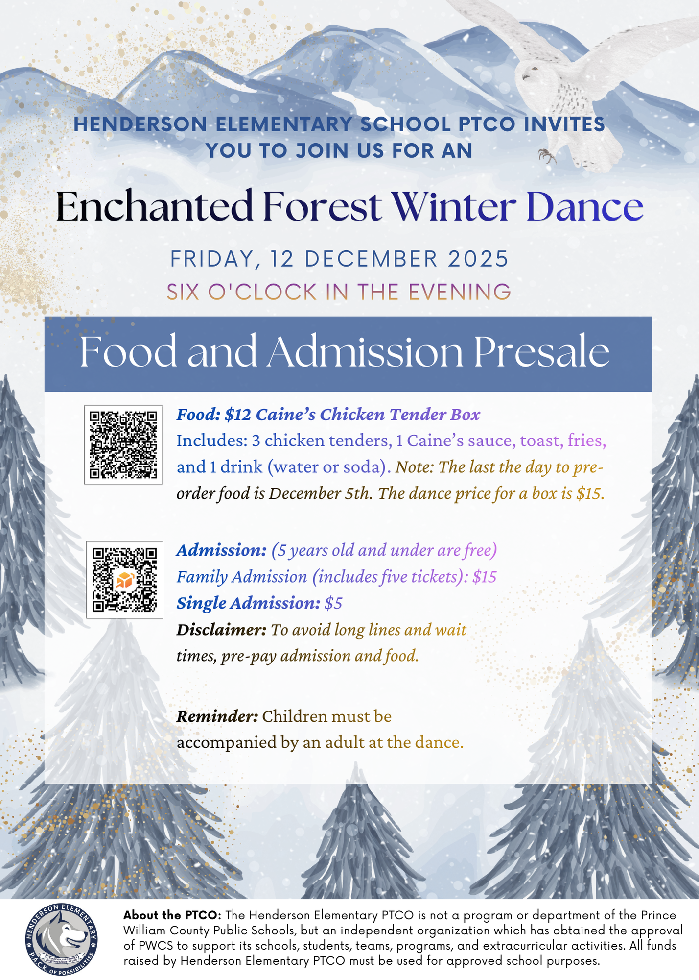 PTCO Winter Dance December 12, 2025 *Pre-order food by December 5 ...